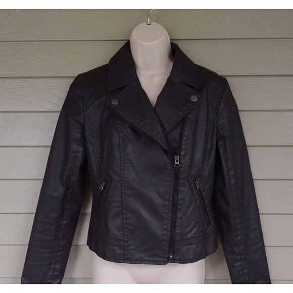 LOFT | Jackets & Coats | Loft Ann Taylor Black Moto Biker Jacket Womens ...